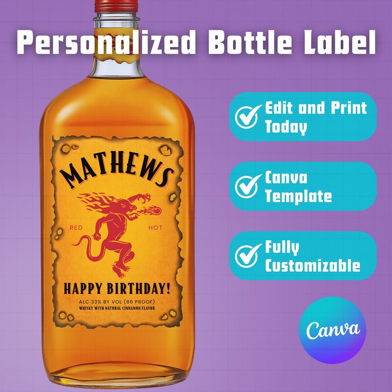 Mini Custom Whiskey Labels - Etsy