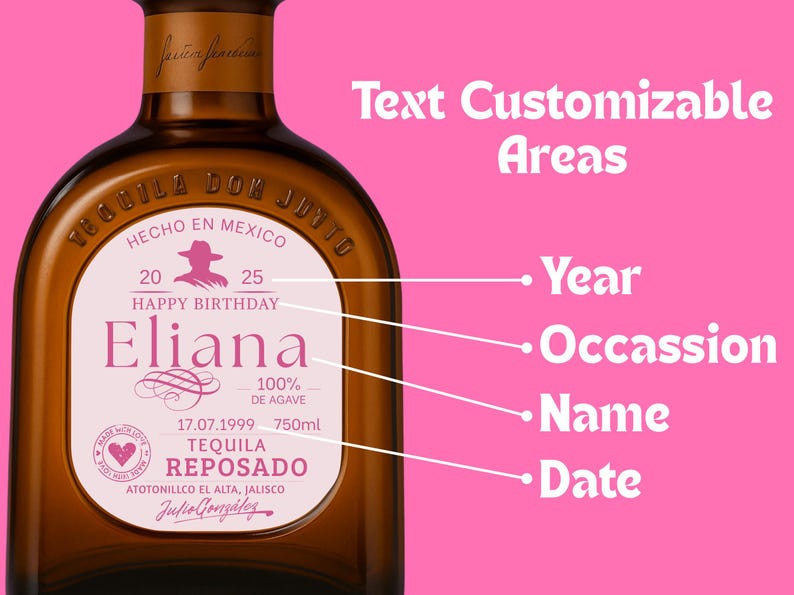 Custom Don Julio Label, Don Julio Template, Don Julio 70 Custom Labels ...