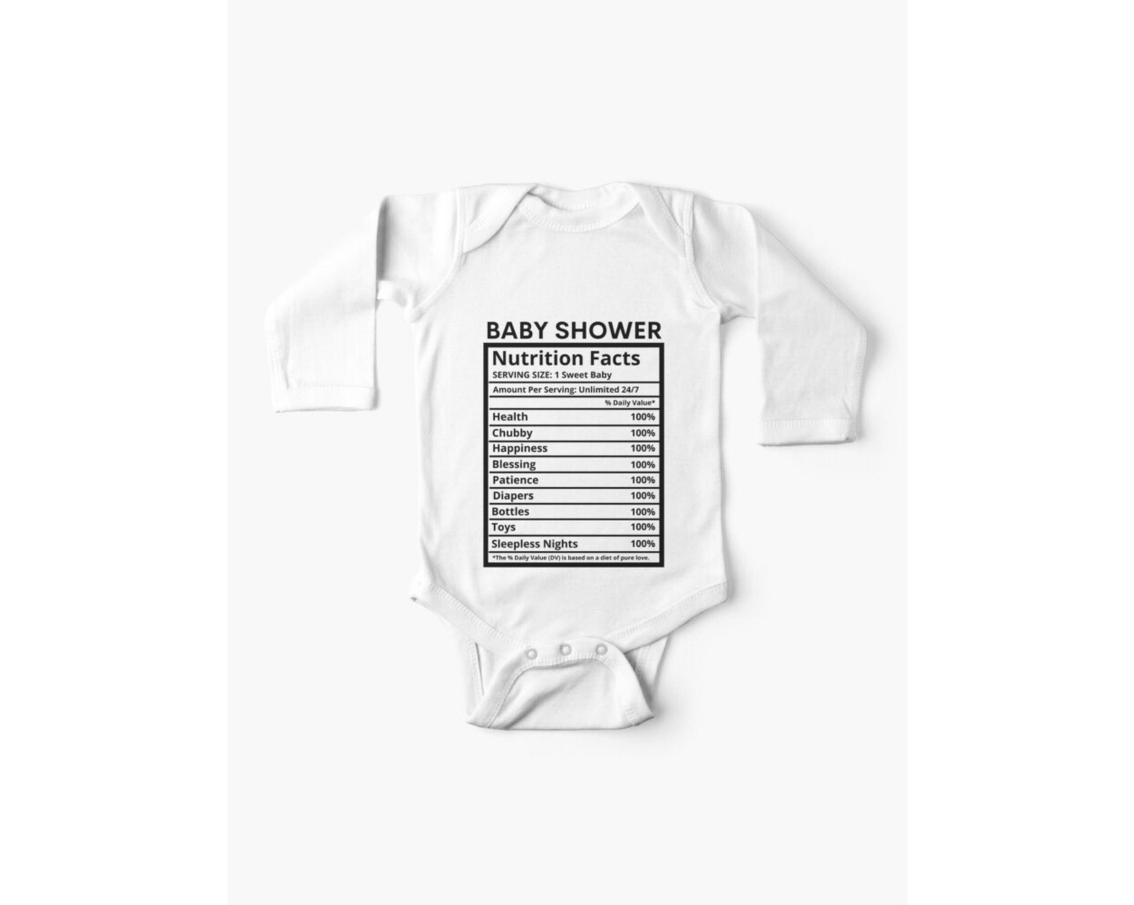 Baby Shower Nutrition Facts SVG, Baby Shower Facts Svg, Baby Shower ...