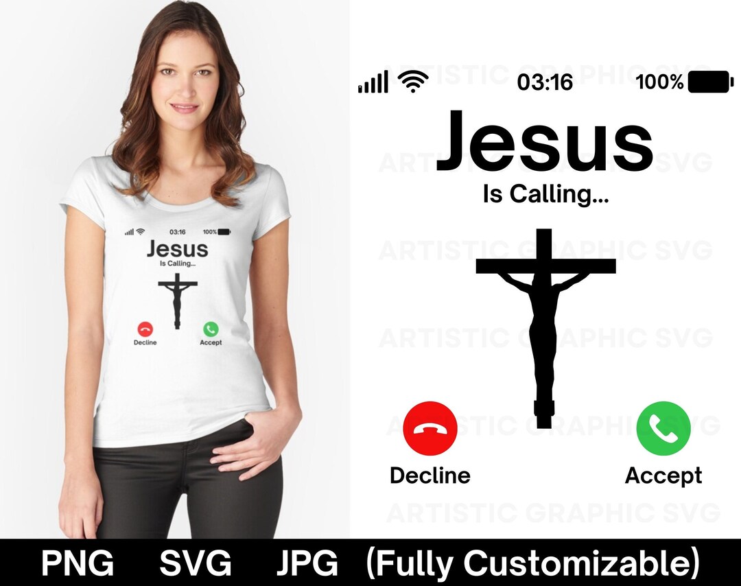 Jesus is Calling SVG, Jesus Calling SVG, PNG, Jpg, Eps, Files for ...