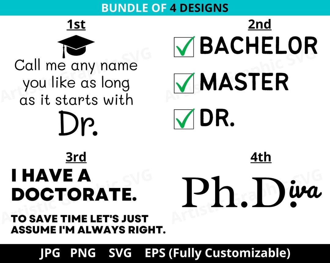 Doctorate Degree Svg, Bachelor Master Doctorate, I Have A Doctorate SVG ...