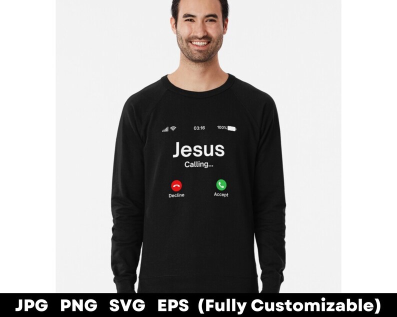 Jesus is Calling SVG, Jesus Calling SVG, PNG, Jpg, Eps, Files for ...