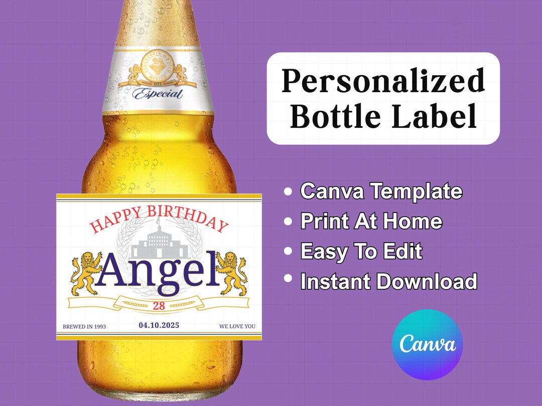 Custom Modelo Label, Modelo Personalized Beer Bottle Labels, Beer ...