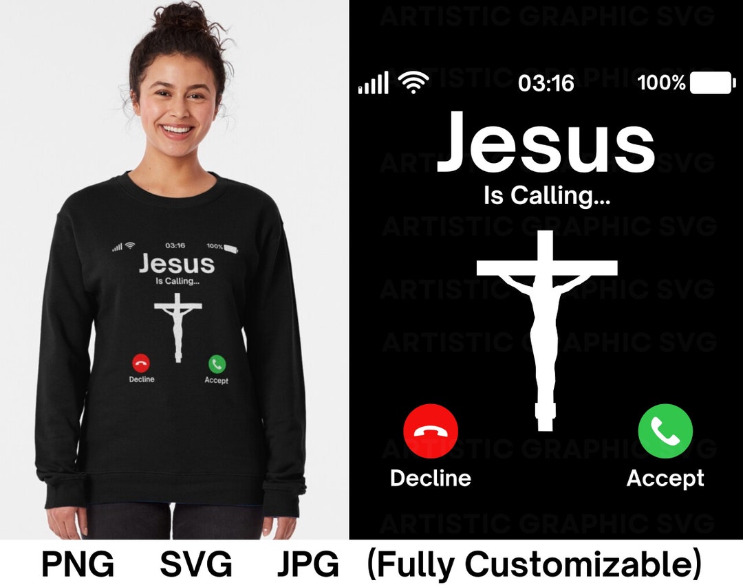 Jesus is Calling SVG, Jesus Calling SVG, PNG, Jpg, Eps, Files for ...