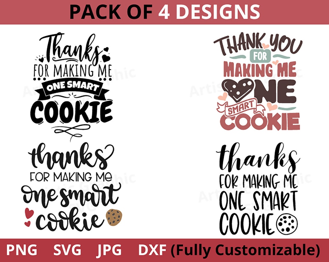 Thanks for Making Me One Smart Cookie Svg Tag A Smart - Etsy