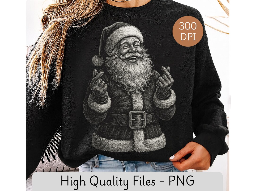 Vintage Santa Claus Art PNG, Retro Christmas Design, Realistic Holiday ...