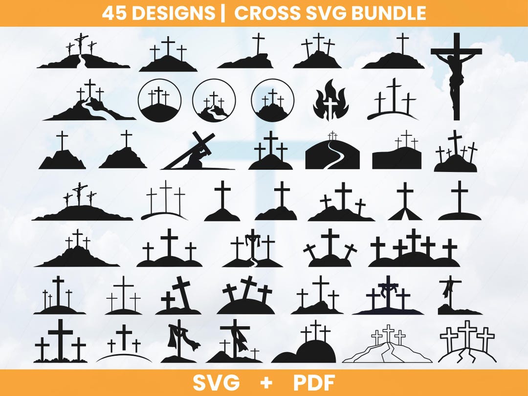 Calvary Cross Svg Bundle, Calvary Svg, Calvary Png, Calvary Clipart ...
