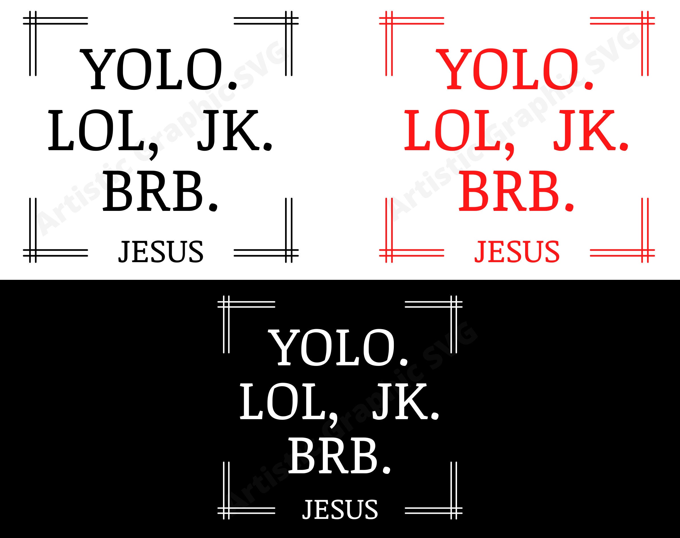 Yolo Jk Brb Jesus SVG Funny Easter Jesus Svg Jesus Yolo Svg - Etsy