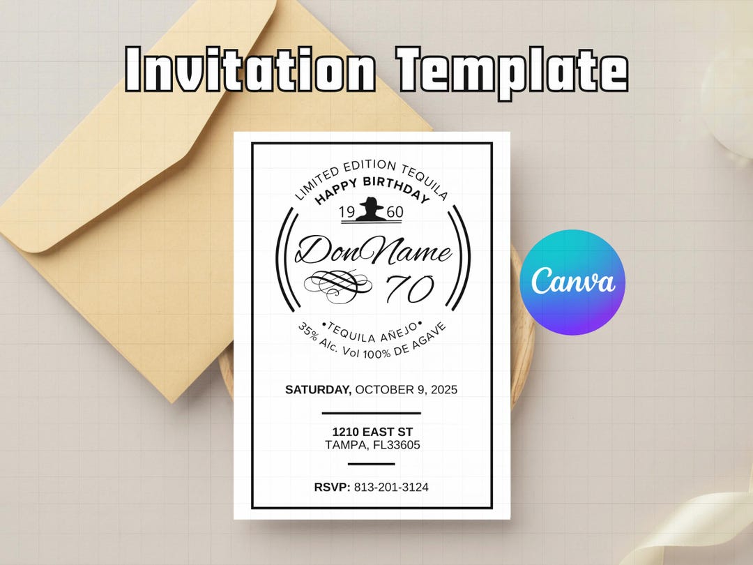 Don Julio Birthday Invitation Templates, Don Julio Tequila 30th ...