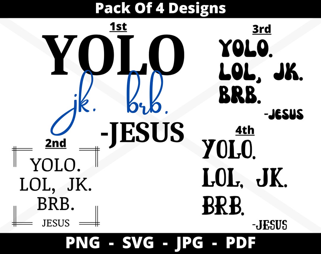 Yolo Jk Brb Jesus SVG, Funny Easter Jesus Svg, Jesus Yolo Svg, Funny ...