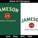 Jameson Irish Whiskey Label SVG Jameson Whisky Svg Jameson - Etsy