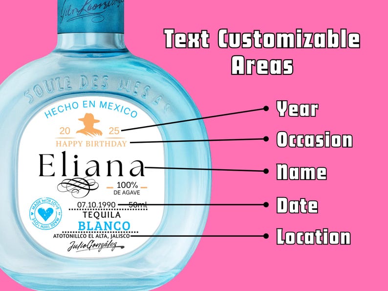 Custom Don Julio Label, Don Julio Template, Don Julio 70 Custom Labels ...
