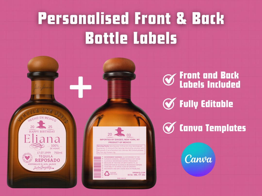 Don Julio Reposado Label Design Front and Back Label, Don Julio Custom ...