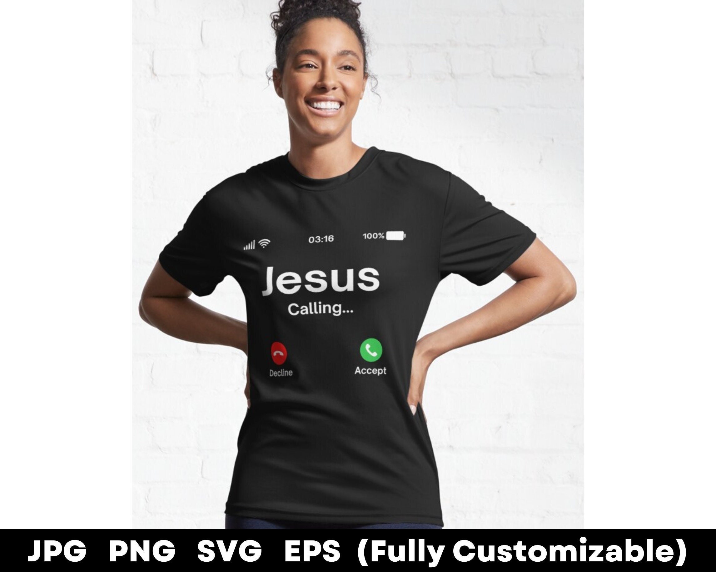 Jesus is Calling SVG, Jesus Calling SVG, PNG, Jpg, Eps, Files for ...