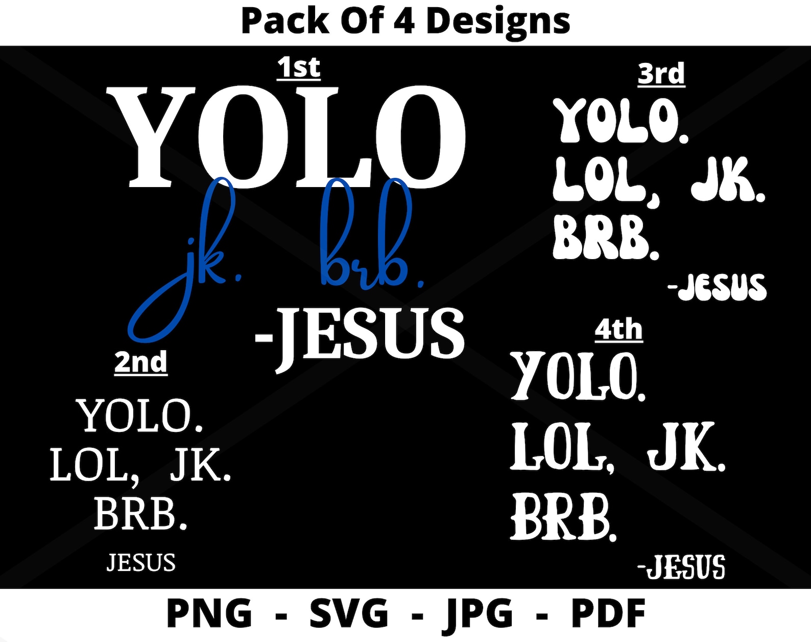 Yolo Jk Brb Jesus SVG Funny Easter Jesus Svg Jesus Yolo Svg - Etsy