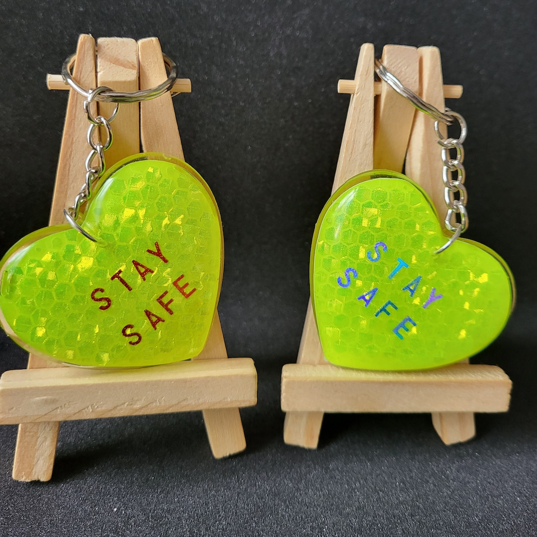 Reflective Keychain,stay Safe Keychain,visible in the Dark Keychain ...