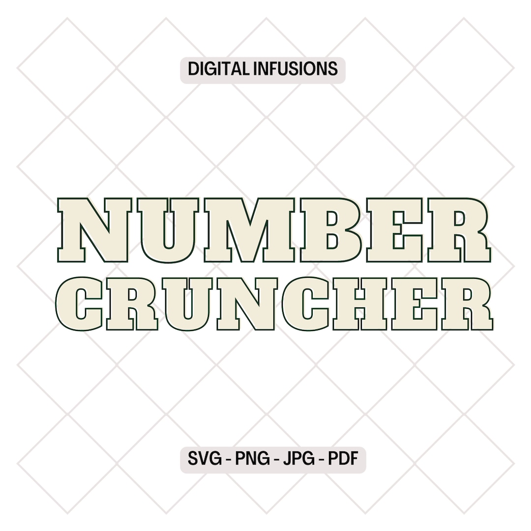 Number Cruncher, Accounting SVG & PNG - Etsy