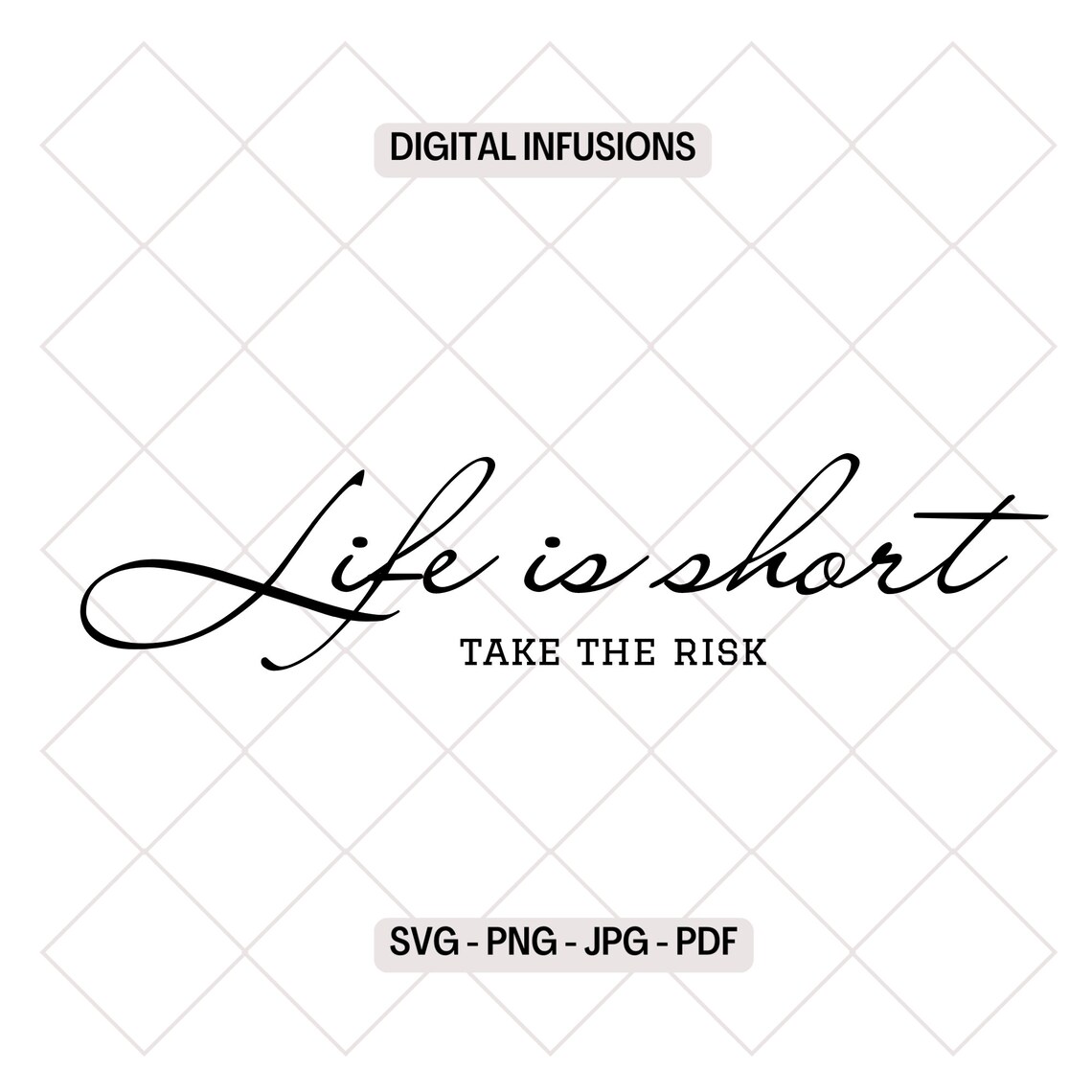 Life is Short, Take the Risk SVG & PNG - Etsy