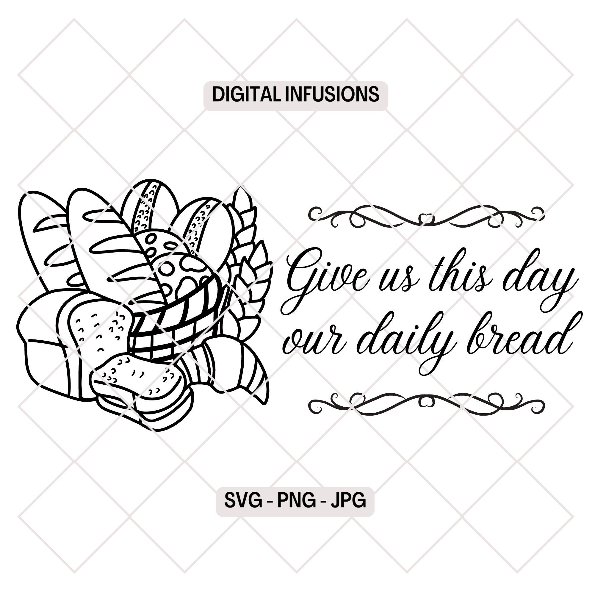 Daily Bread, Farmhouse Sign SVG & PNG Design for Cutting, Sublimation ...