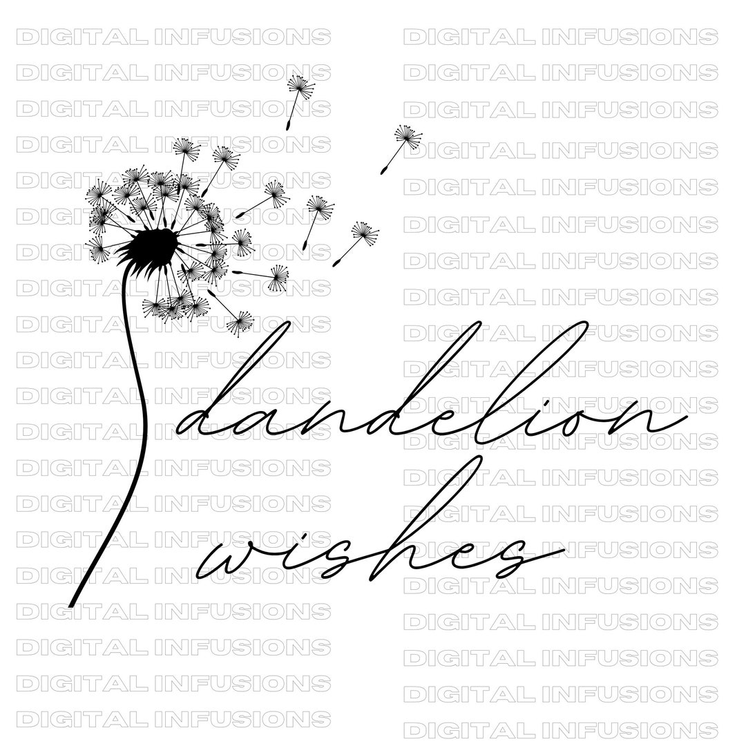Dandelion Wishes, Inspirational SVG & PNG Files - Etsy