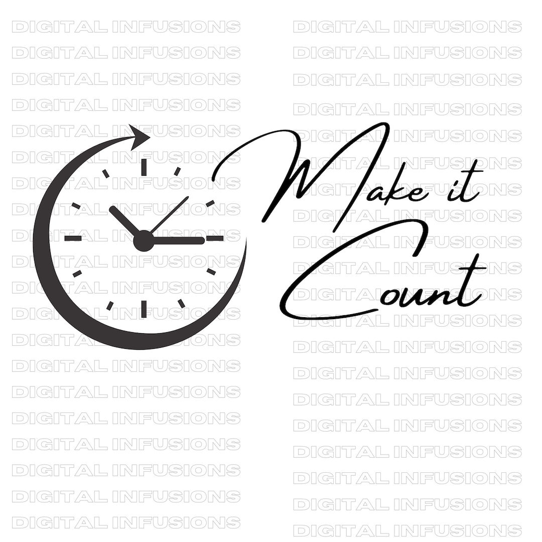 Make It Count SVG, Inspirational SVG/PNG, Silhouette & Cricut Files - Etsy