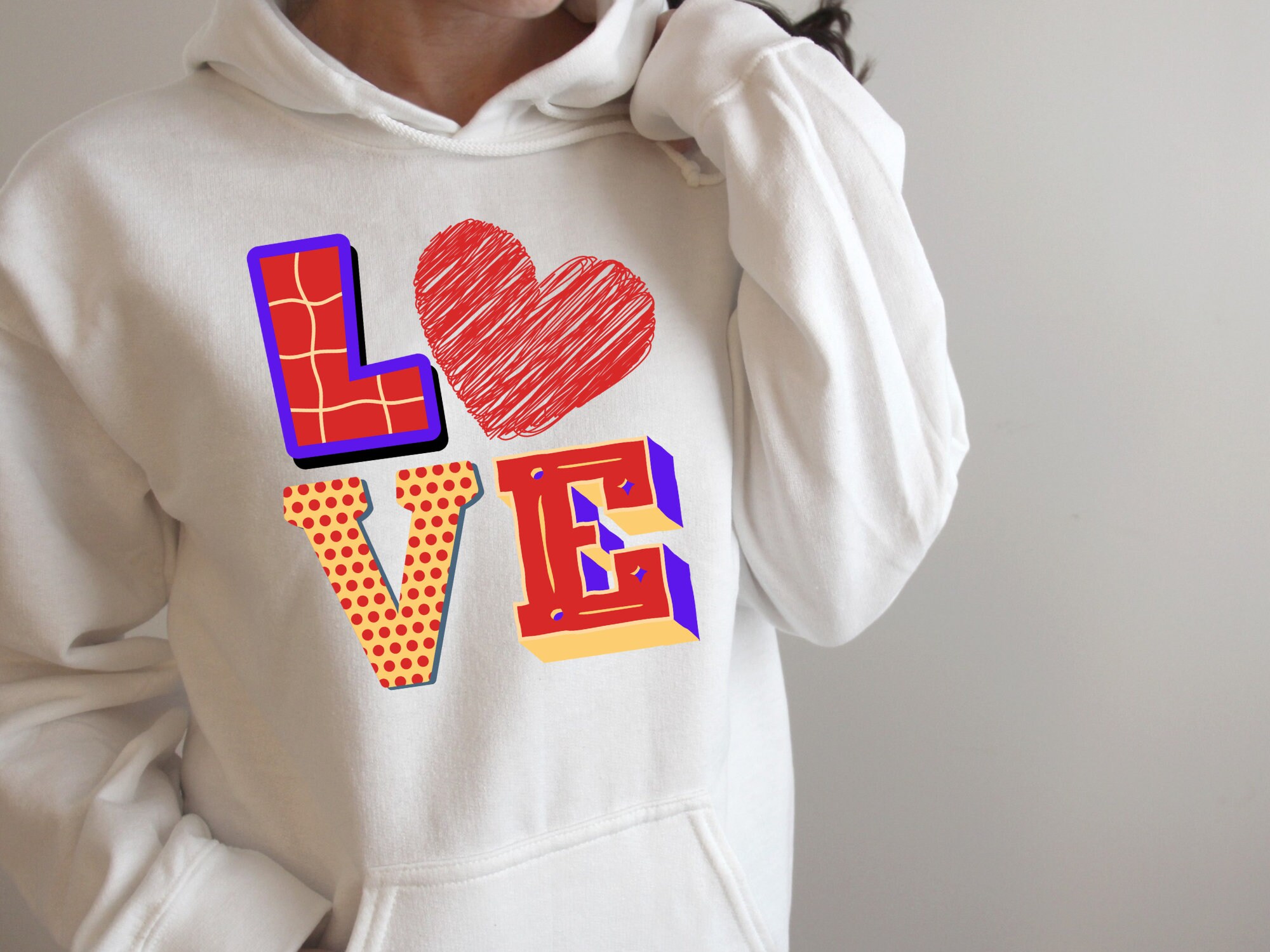 Love Stacked Letters SVG & PNG - Etsy