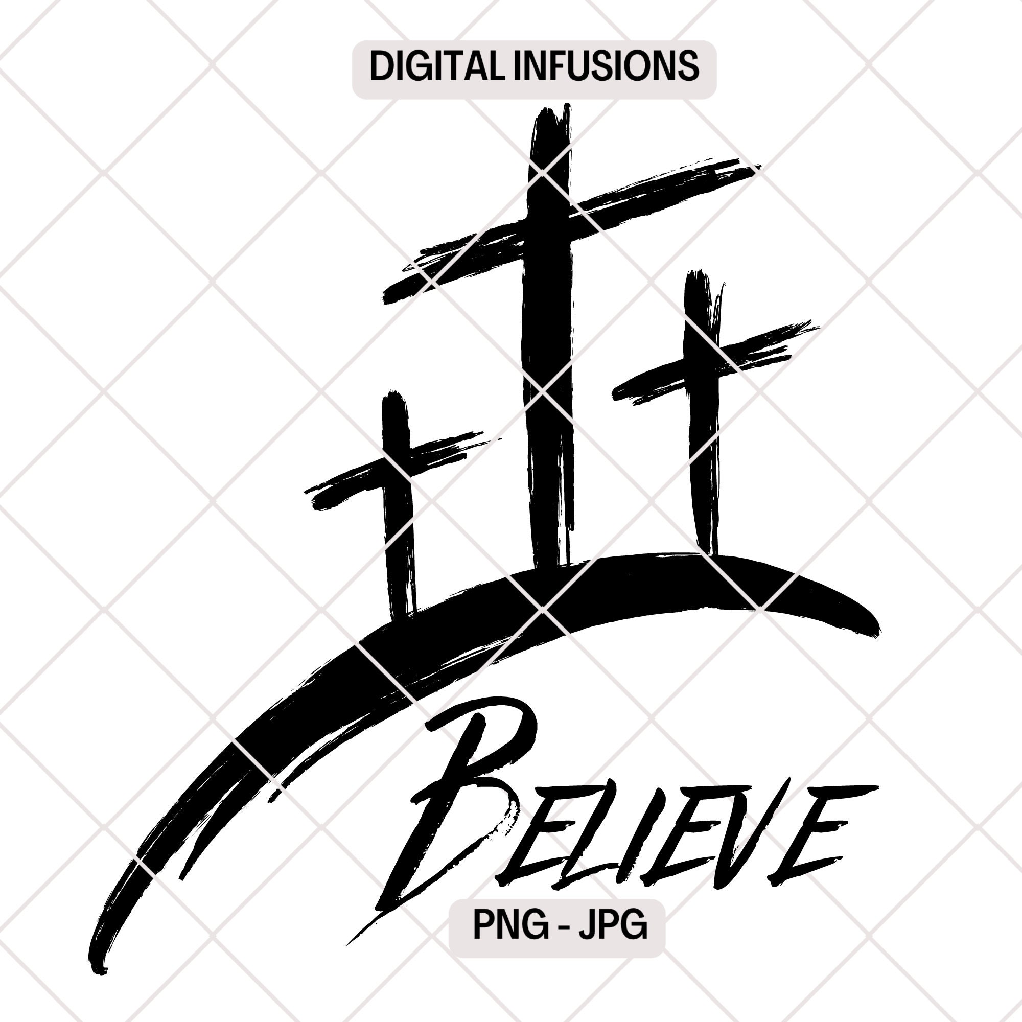Believe, Featuring Three Crosses, Christian Inspirational Instant ...
