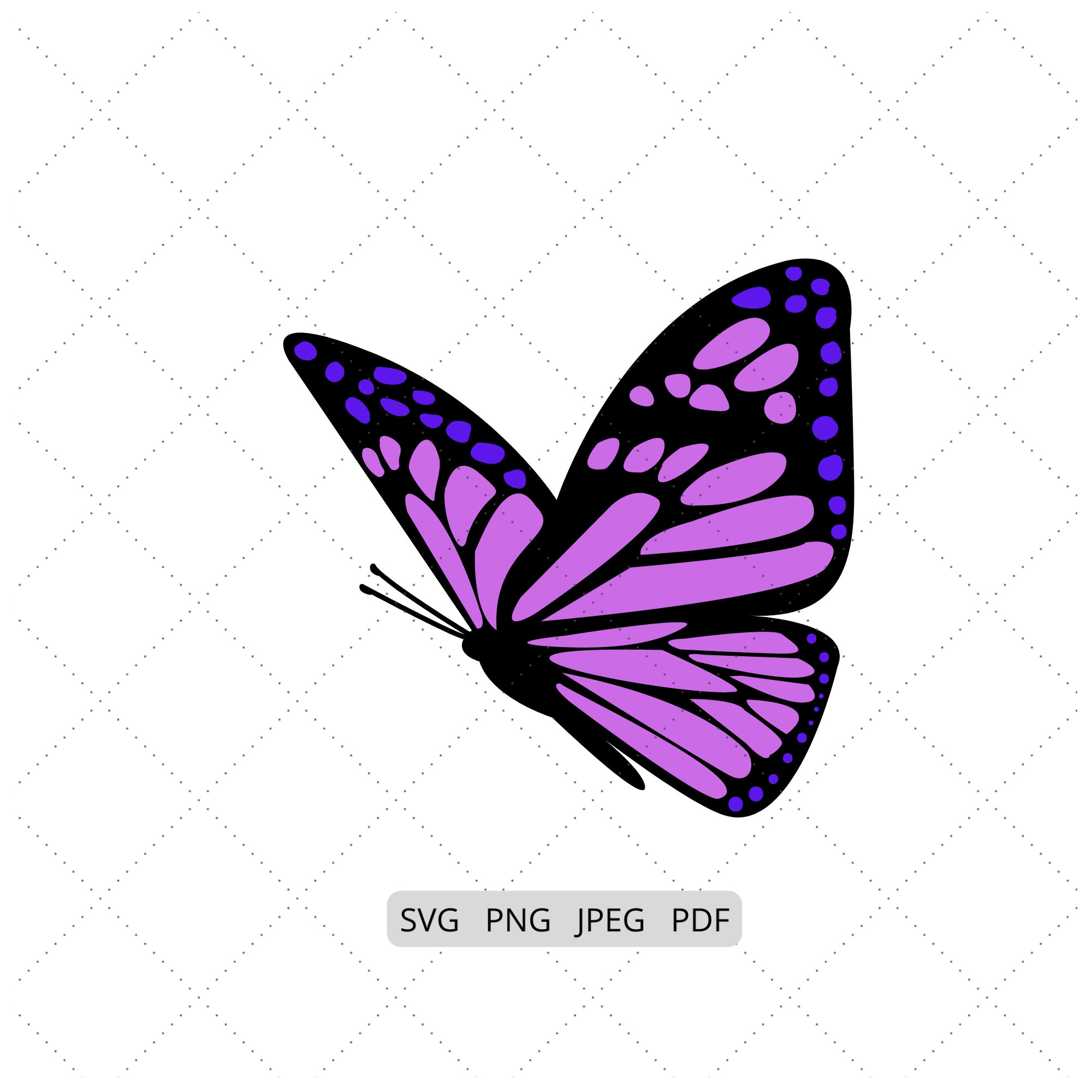 Purple Butterflies, Butterfly PNG & SVG Files - Etsy