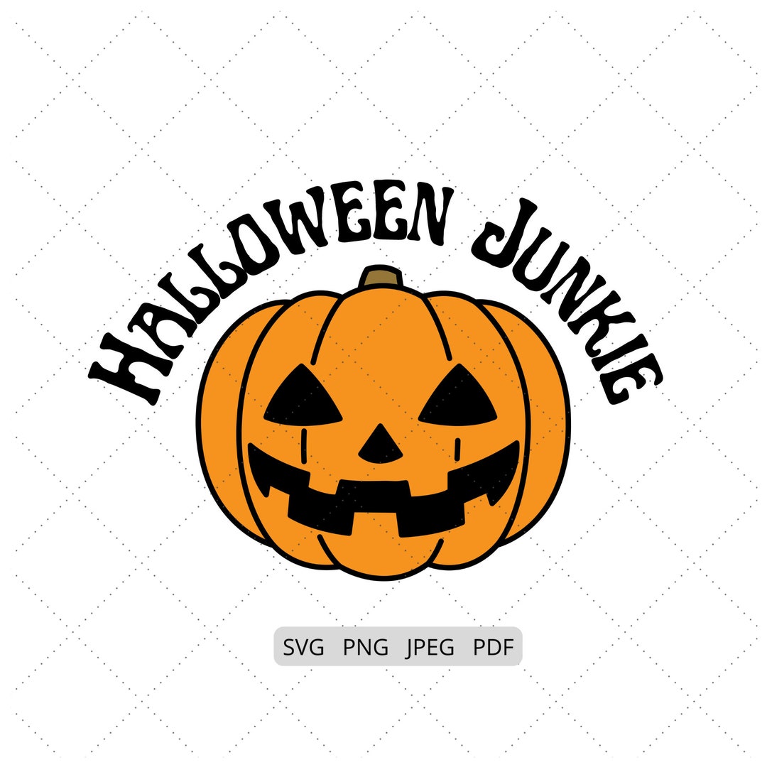 Halloween Junkie, Grinning Jack O'lantern SVG / PNG / JPG Design Files ...