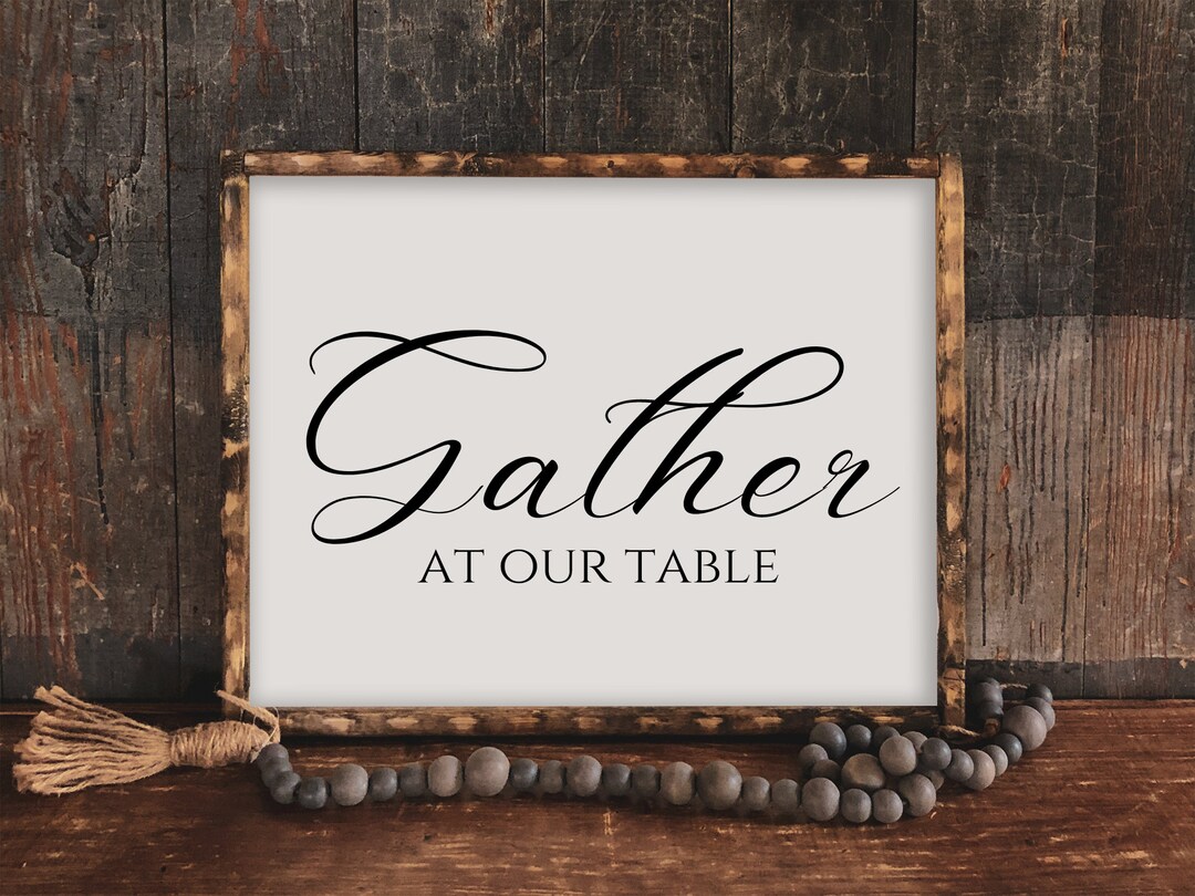 Gather at Our Table SVG, Thanksgiving, Autumn Crafts SVG Files - Etsy