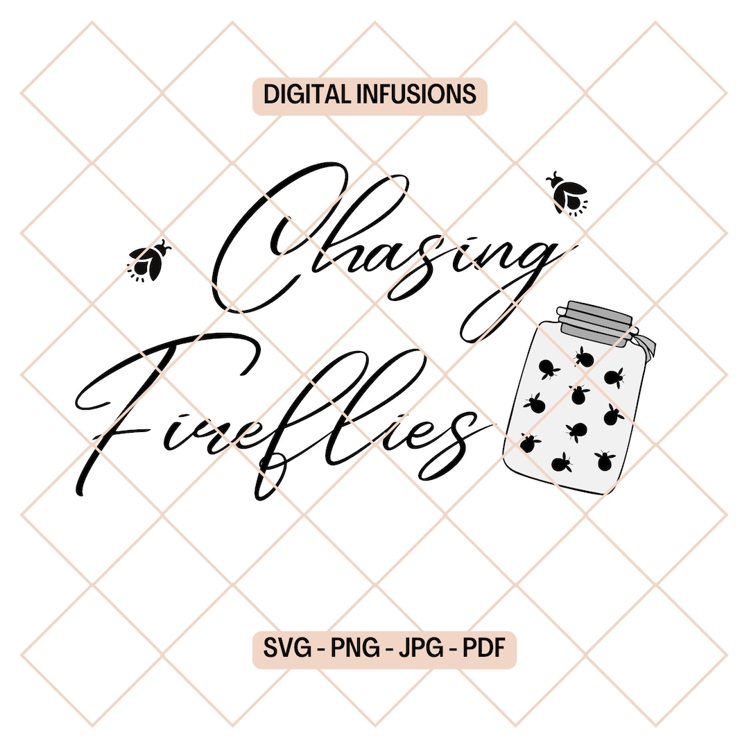 Chasing Fireflies, Summer SVG / PNG Files for Cutting, Print ...