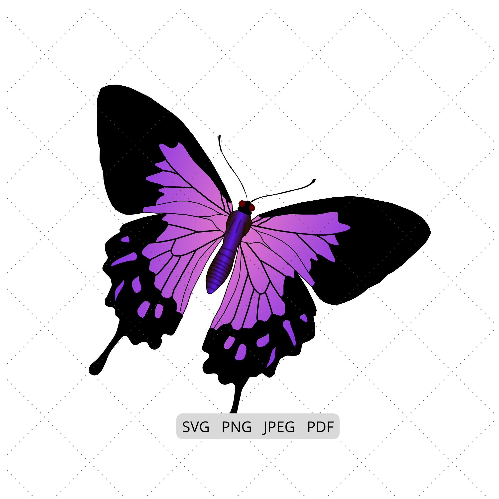 Purple Butterflies, Butterfly PNG & SVG Files - Etsy