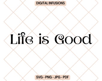 Life is Good Skull SVG, JPEG, PNG - Etsy