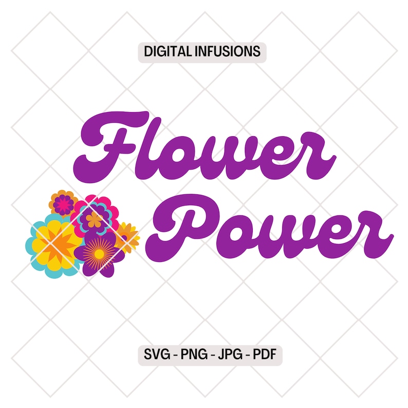 Flower Power, Retro SVG & PNG - Etsy