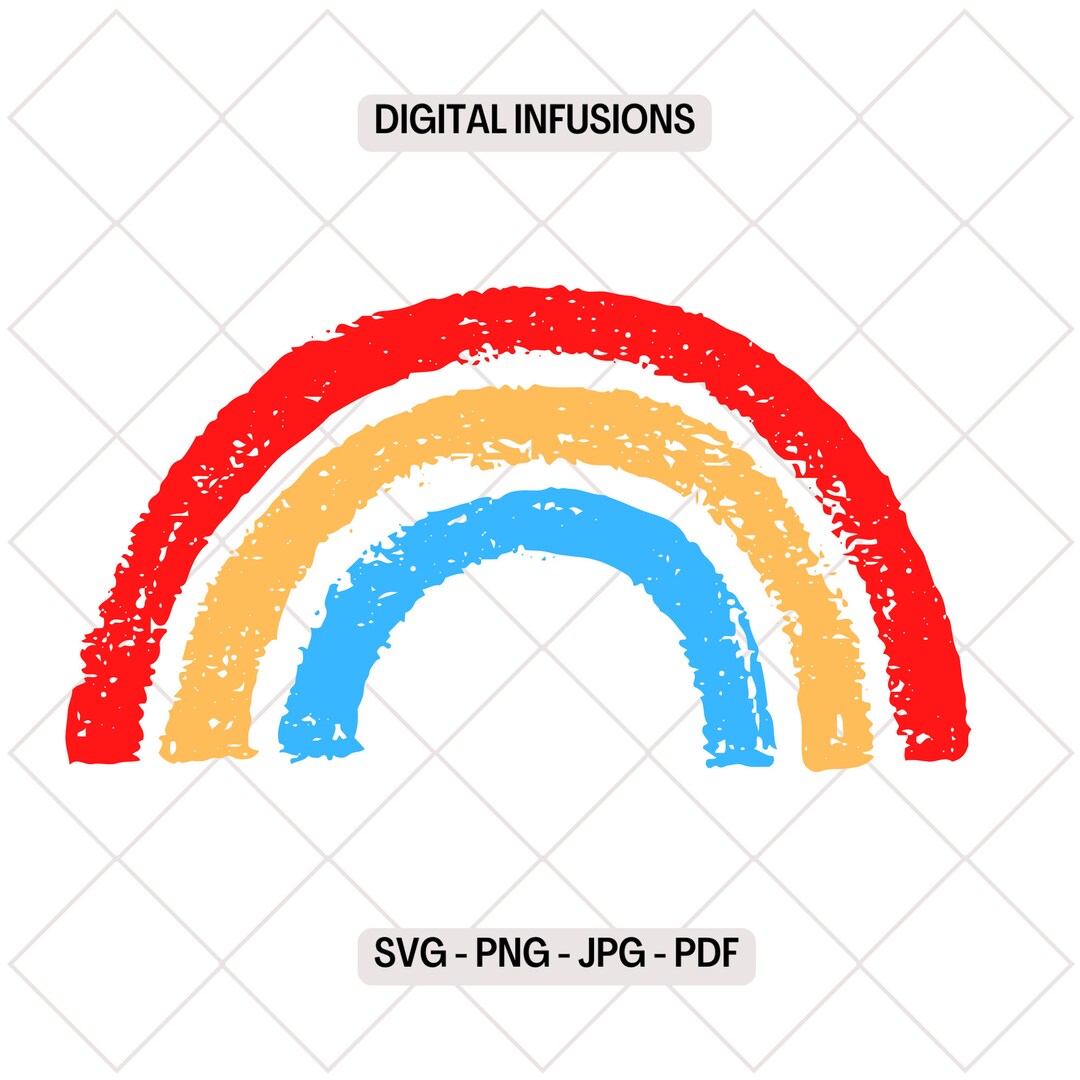 Distressed Rainbow SVG & PNG Files - Etsy