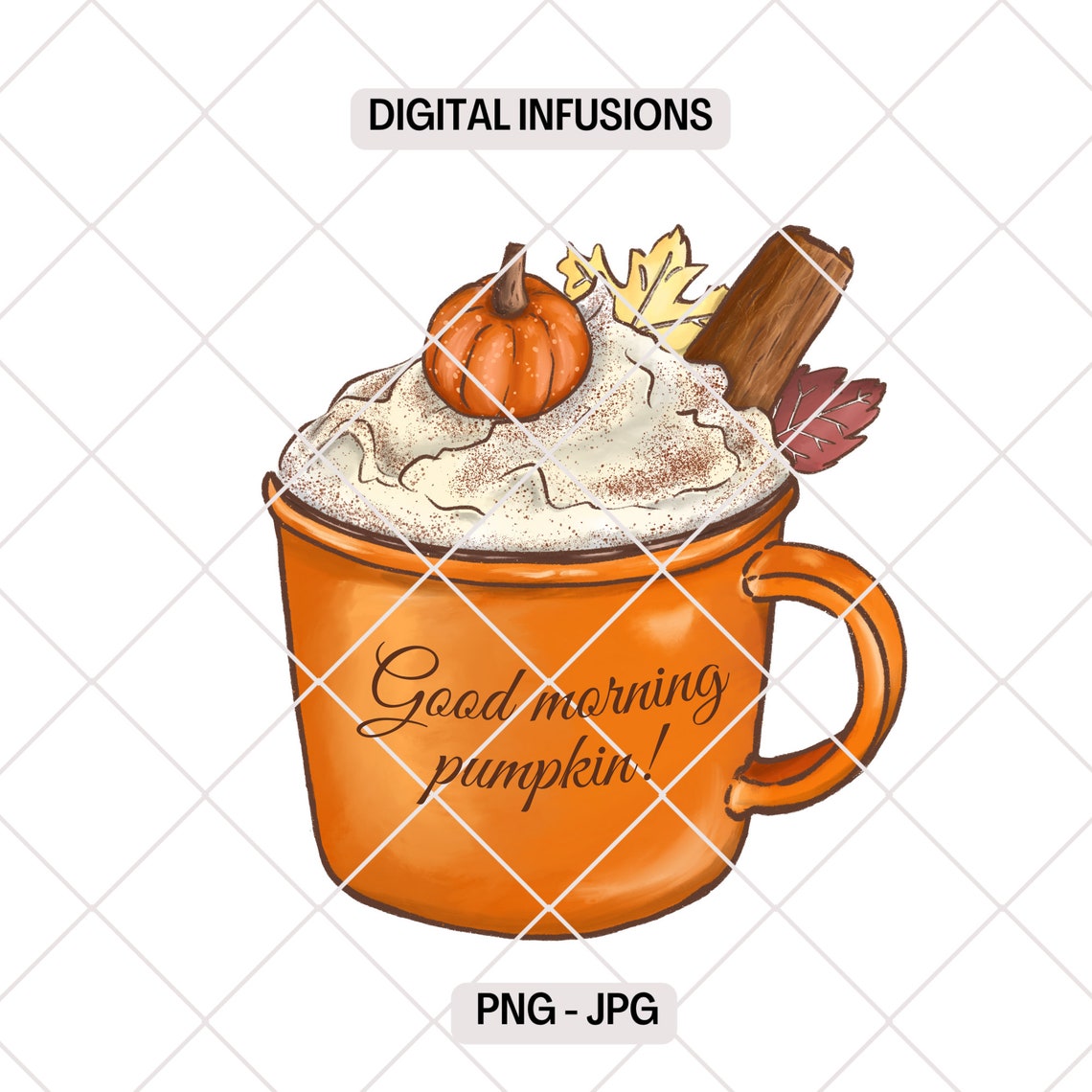 Good Morning Pumpkin, Autumn Pumpkin Spice PNG File - Etsy