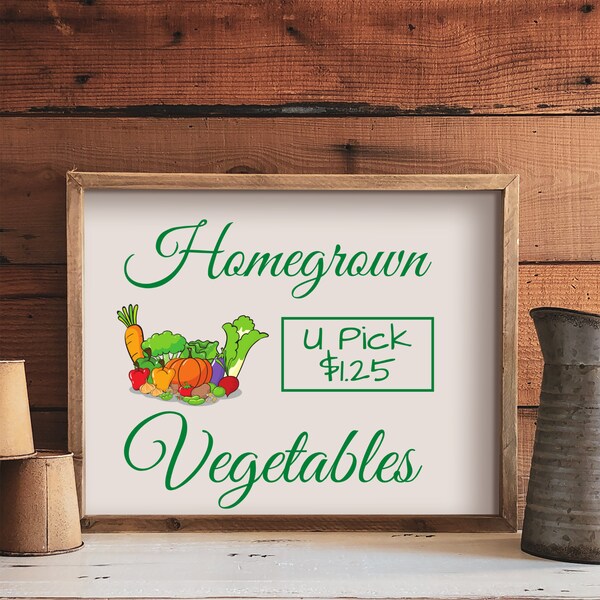 Homegrown Sign - Etsy