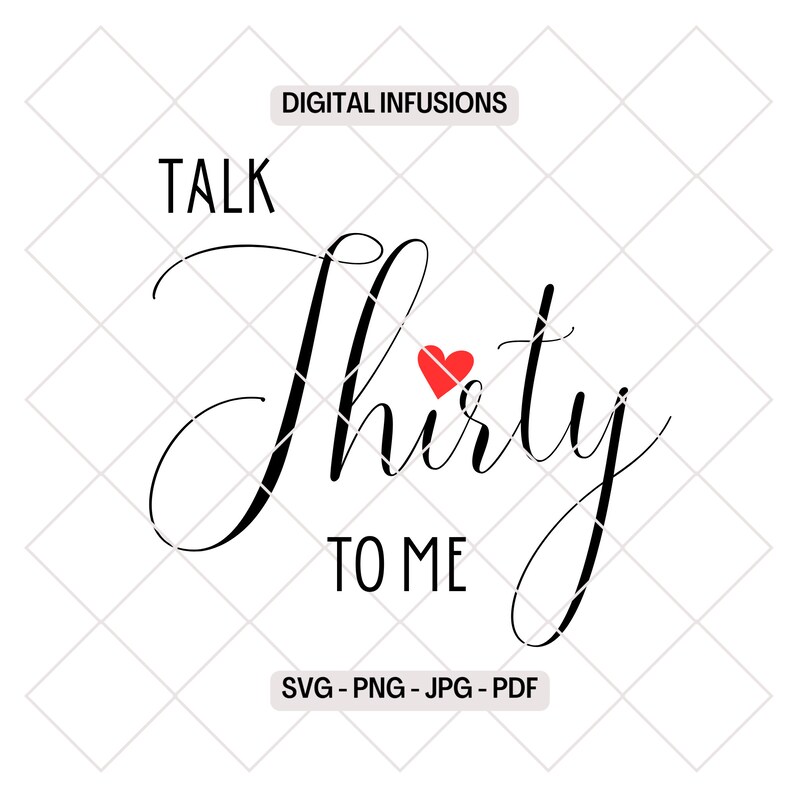 Talk Thirty to Me, 30th Birthday SVG | PNG Files for Cutting ...