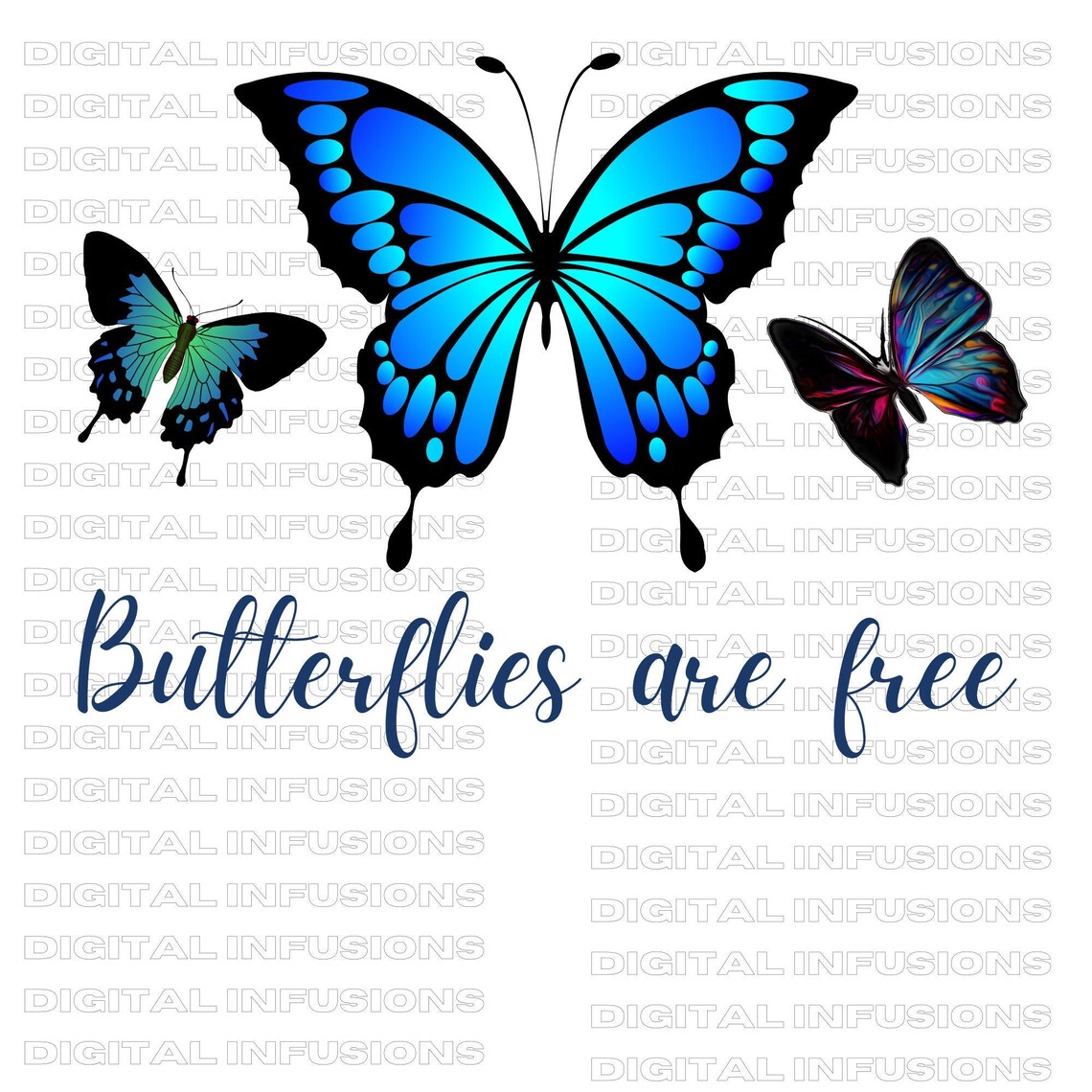 Butterflies Are Free Butterfly PNG - Etsy