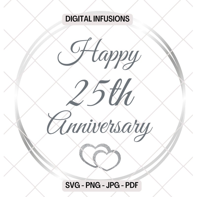 25th Anniversary Svg - Etsy