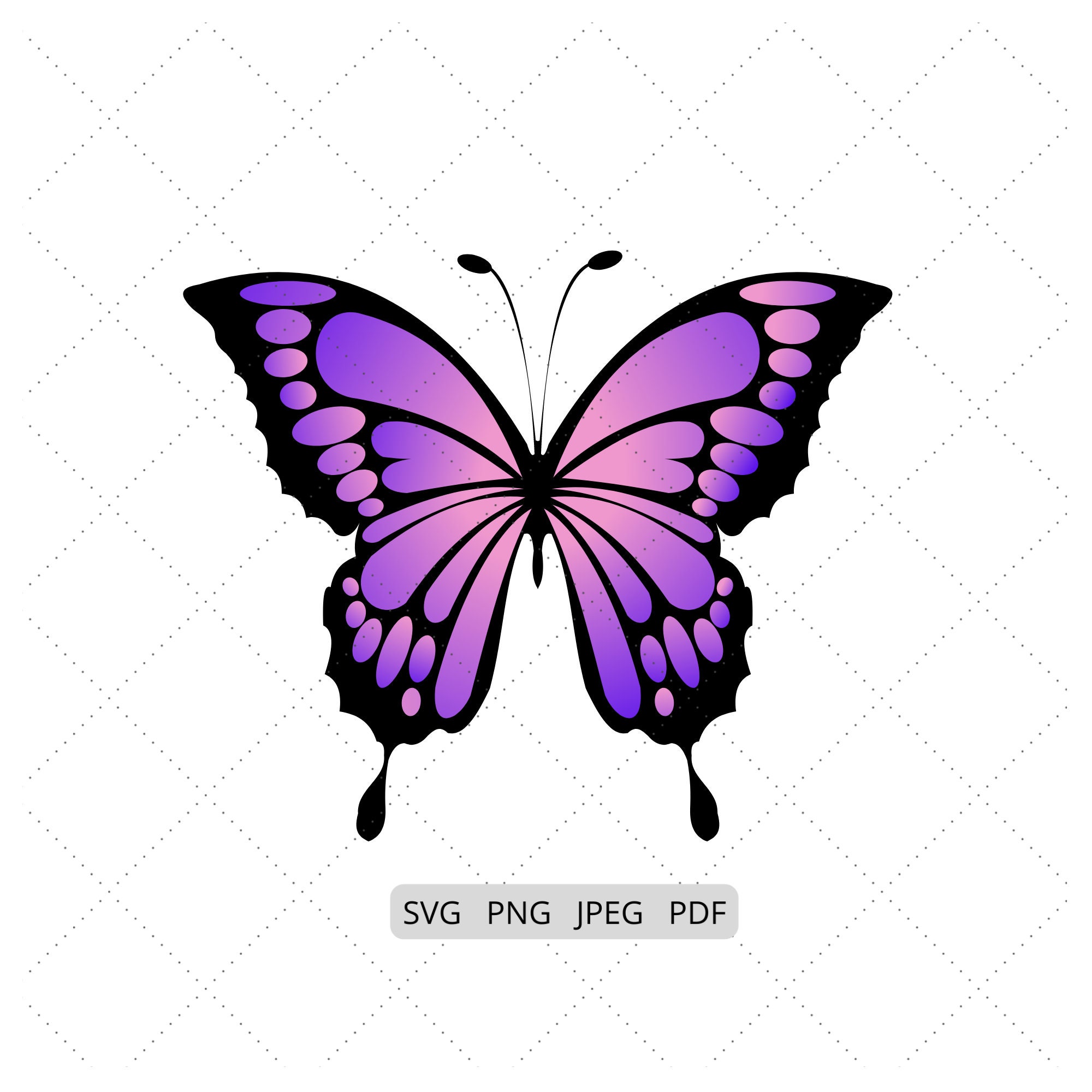 Purple Butterflies, Butterfly PNG & SVG Files - Etsy