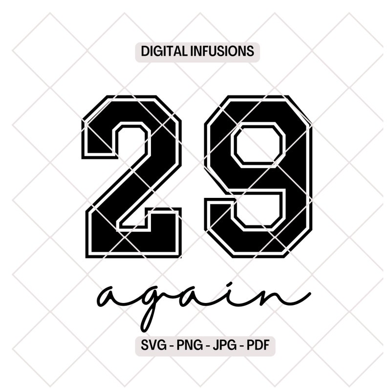 29 Again, 30th Birthday SVG | PNG Files for Cutting, Sublimation ...