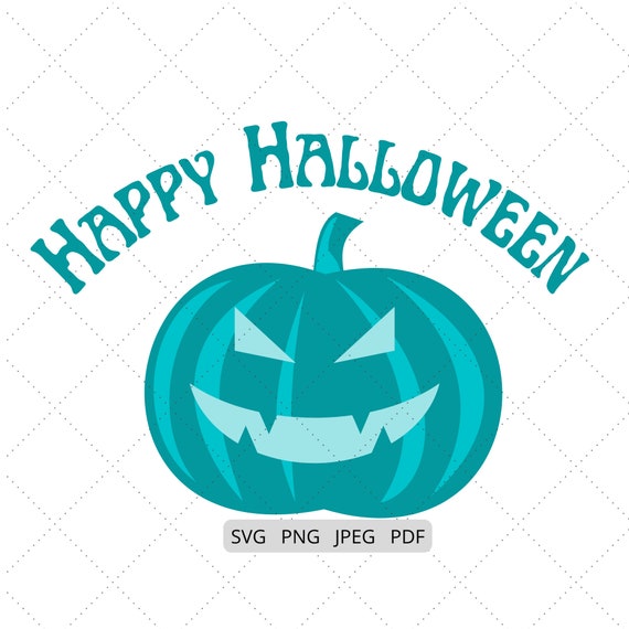 Happy Halloween Teal Pumpkin PNG & SVG Files - Etsy