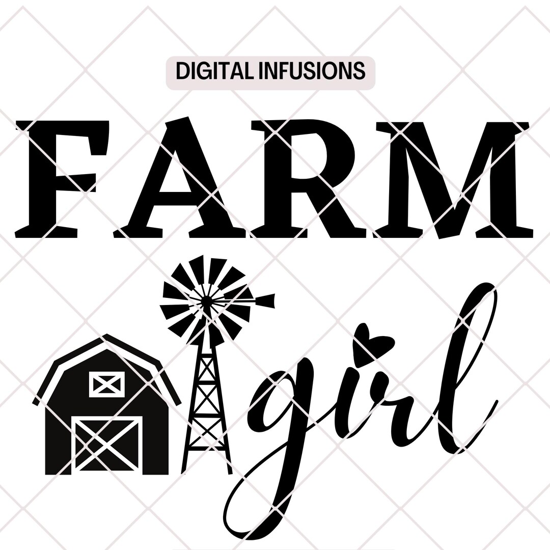Farm Girl, Farming SVG / PNG Digital Design Files for Cutting ...