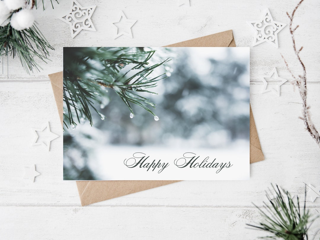 Happy Holidays 7 X 5 Printable Christmas Card - Etsy