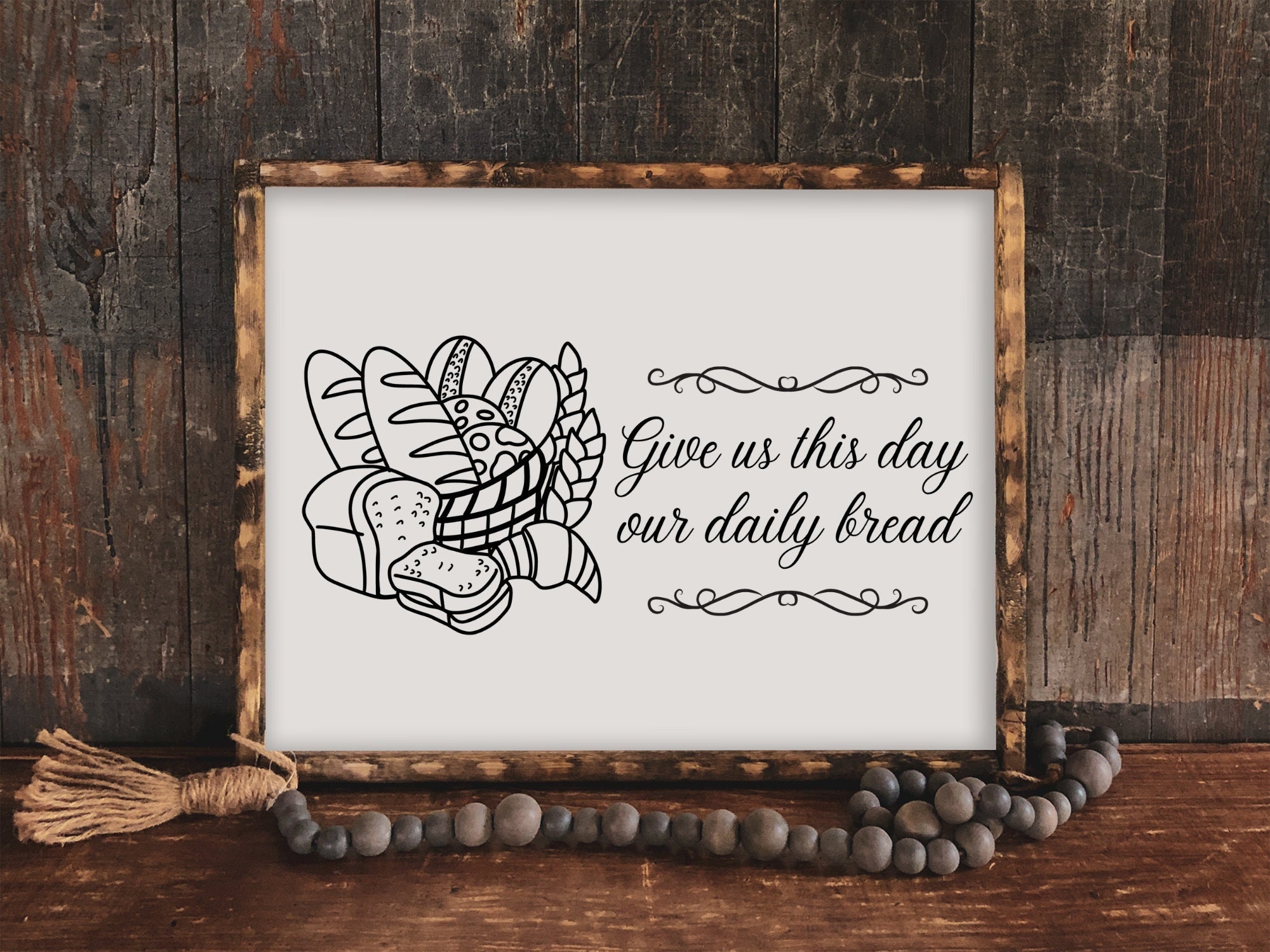 Daily Bread, Farmhouse Sign SVG & PNG Design for Cutting, Sublimation ...