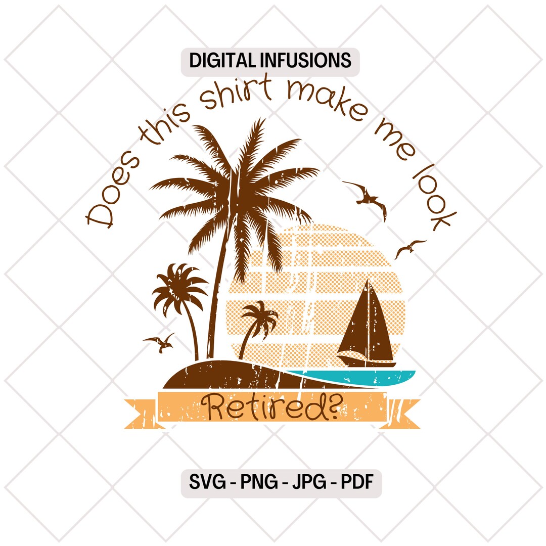 Retired Retro Retirement Shirt SVG & PNG - Etsy