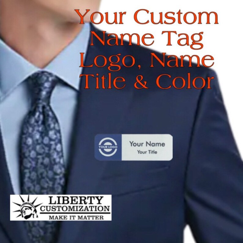 Personalized Magnetic Name Tag Your Company Logo Your Name and Position ...