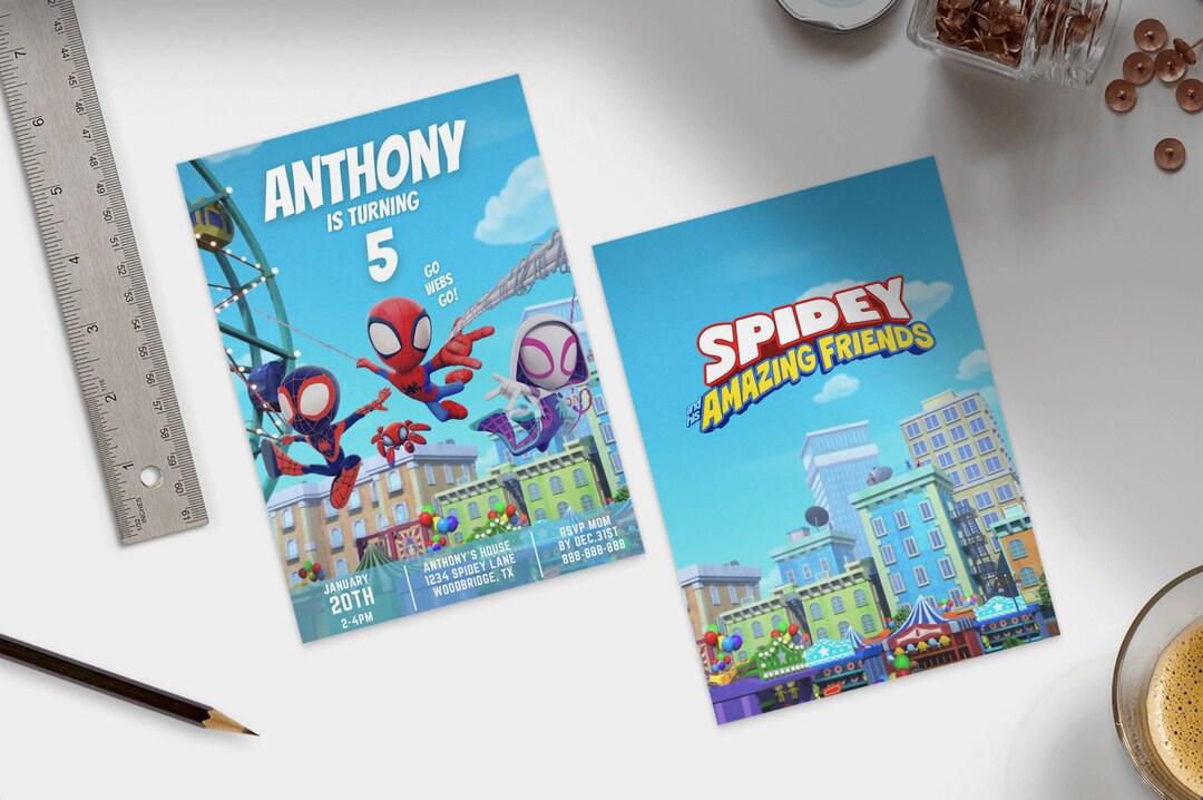 Spidey Invitation Spidey and His Amazing Friends Customizable - Etsy