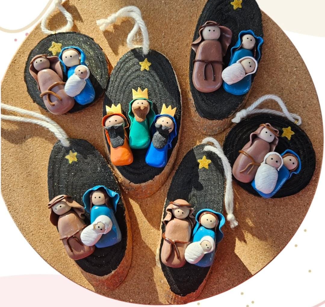 PRE-ORDER Handmade Nativity Scene & Three Kings Set | Polymer Clay on ...